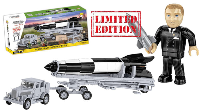 COBI 3119 Limited Edition V2 Rakete mit Meillerwagen und Hanomag SS100 ...