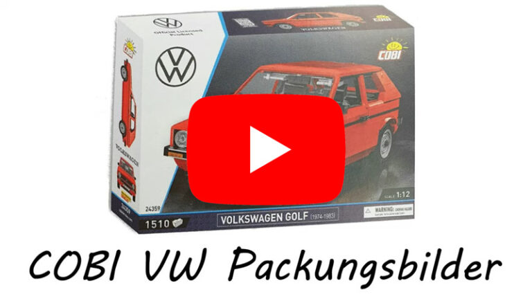 COBI Volkswagen Golf: Setbilder zu allen drei 1:12 Modellen