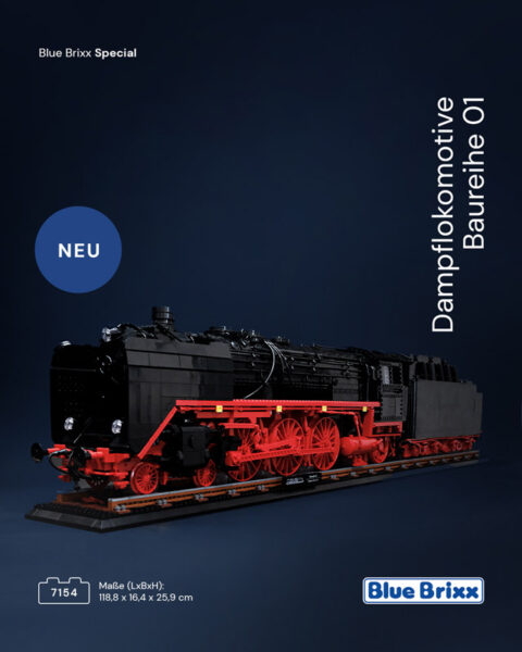 BlueBrixx Displaylok Baureihe BR 01 (108054) erscheint im März 2025
